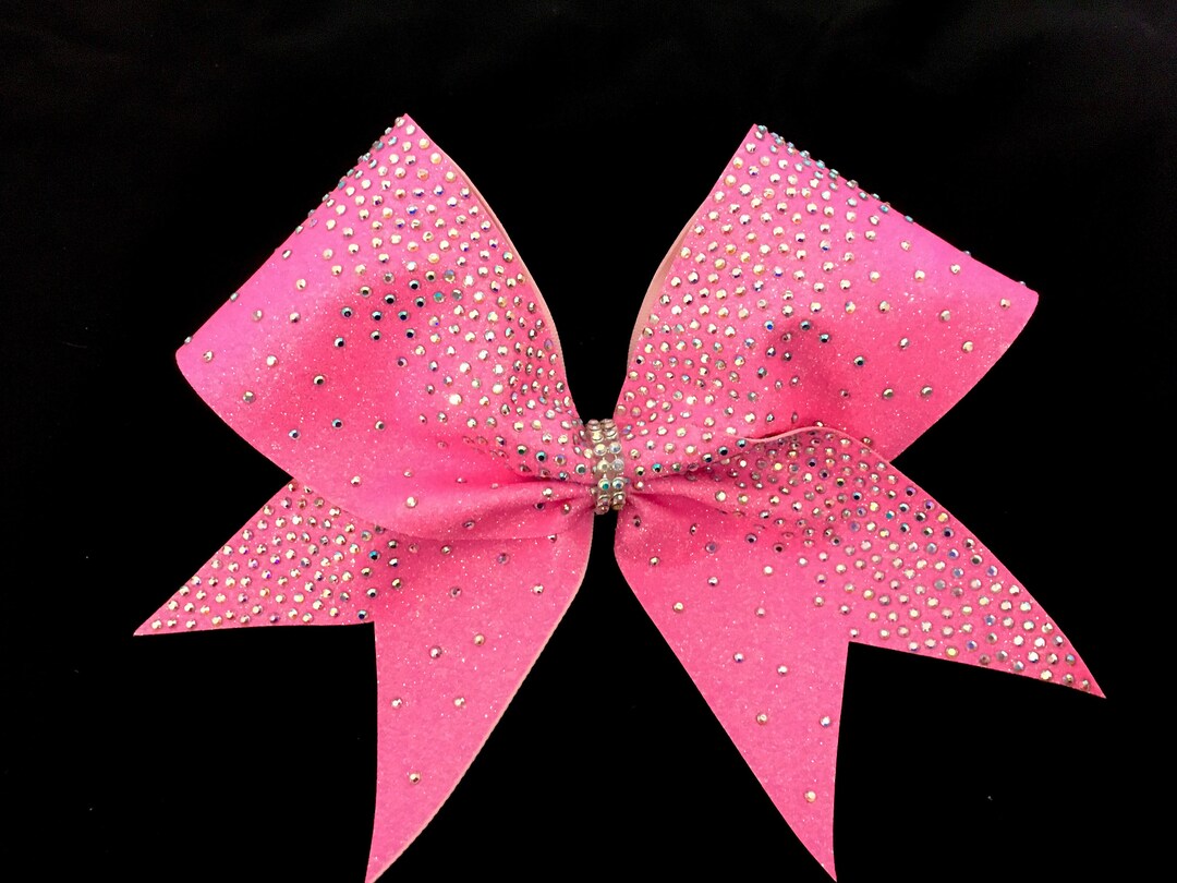 AB Rhinestone Waterfall on Hot Pink Glitter - Etsy