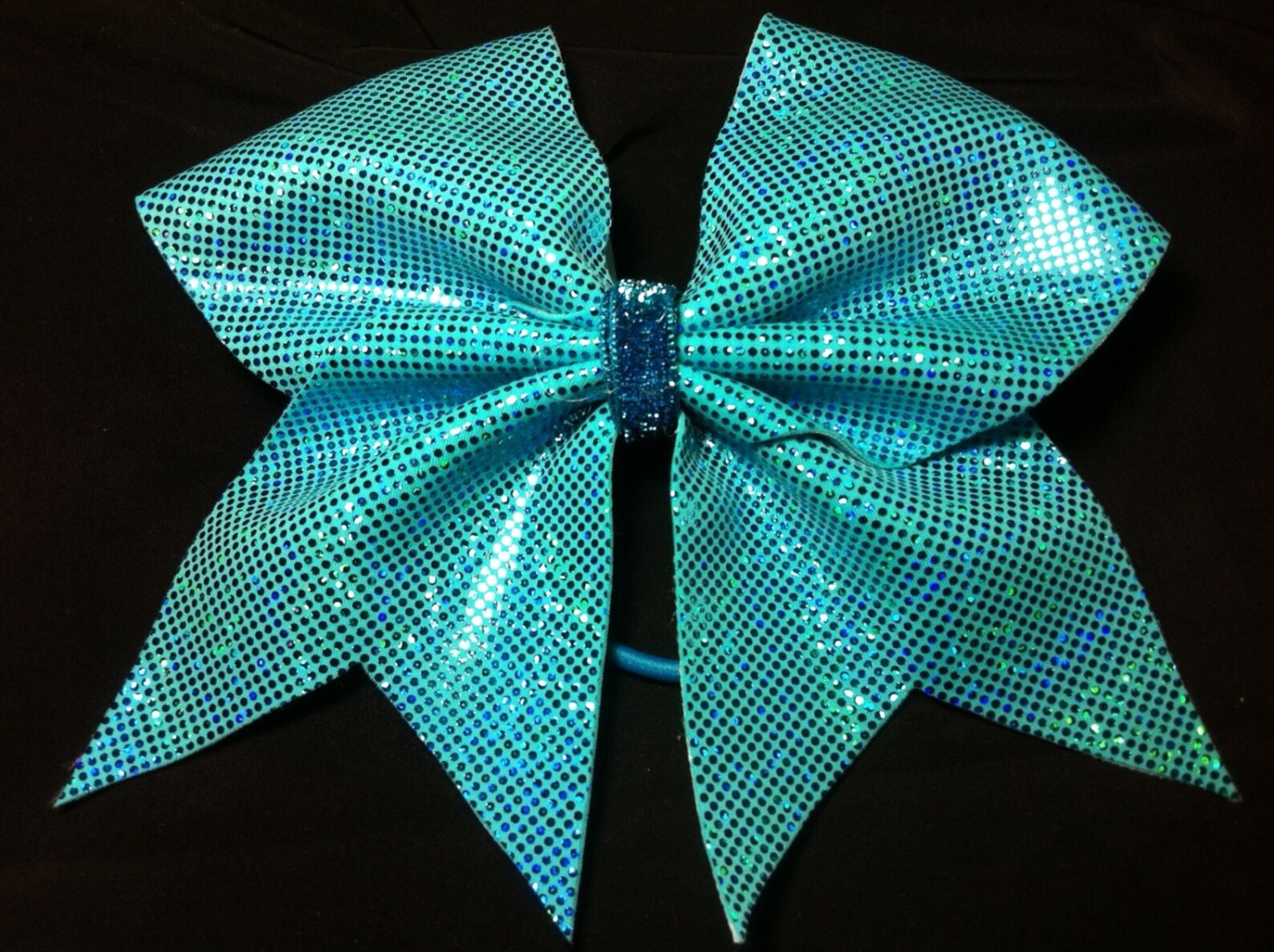 3" Cheer Bow-teal Blue Sparkle - Etsy