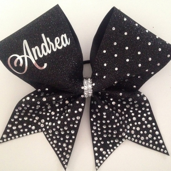 Rhinestone Hair Bow - Etsy