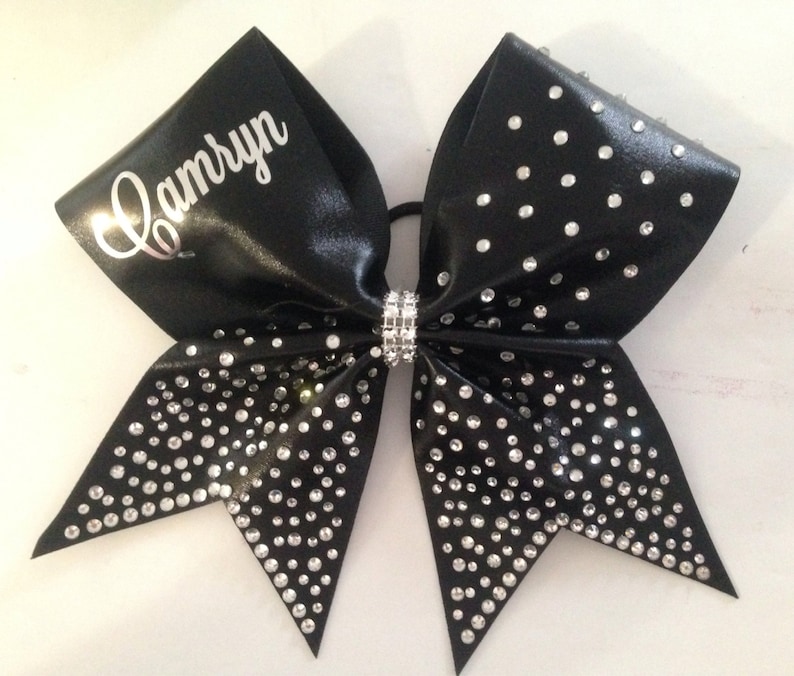 Customized Rhinestone Cheer Bow - Etsy