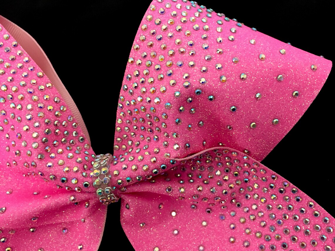 AB Rhinestone Waterfall on Hot Pink Glitter - Etsy