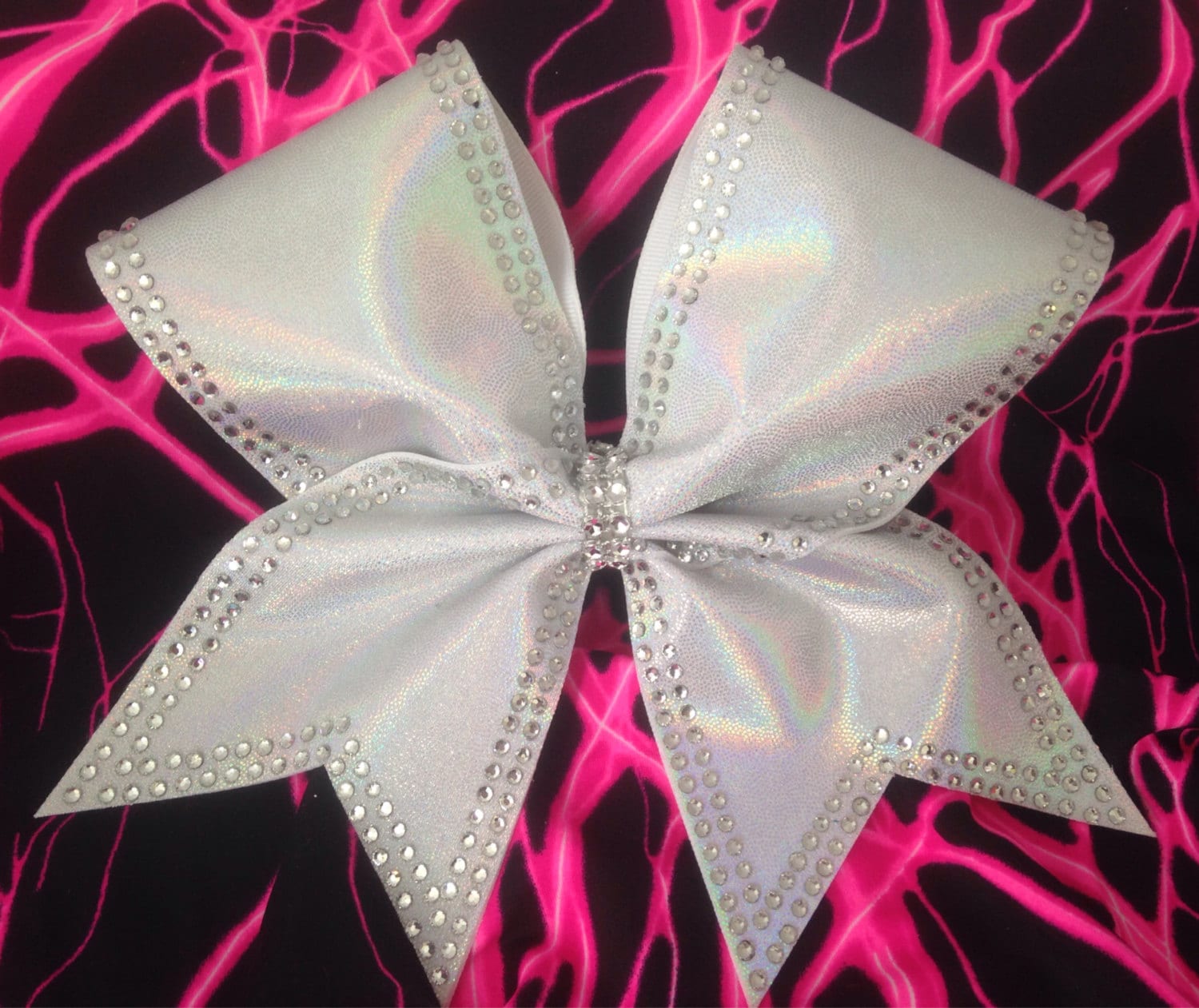 Big Cheer Bow-double Strip Glass Stones. - Etsy