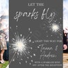 Let the Sparks Fly Sparkler Reception Sign Template Wedding Wedding ...