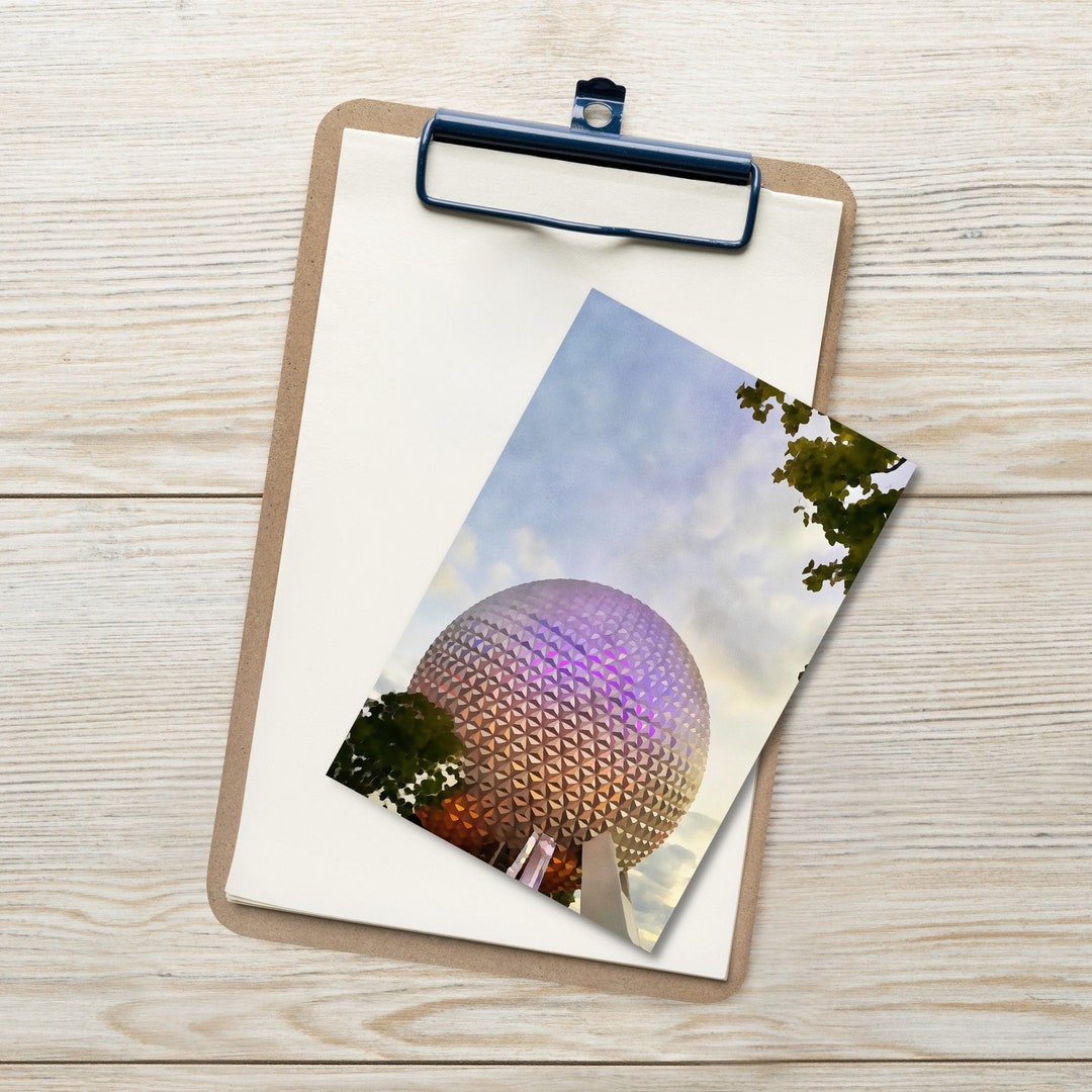 Epcot Watercolor Standard Postcard - Etsy