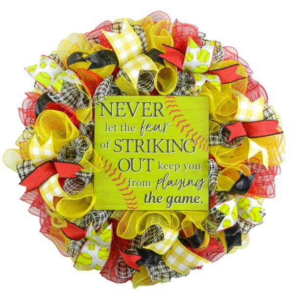Softball Wreath - Etsy