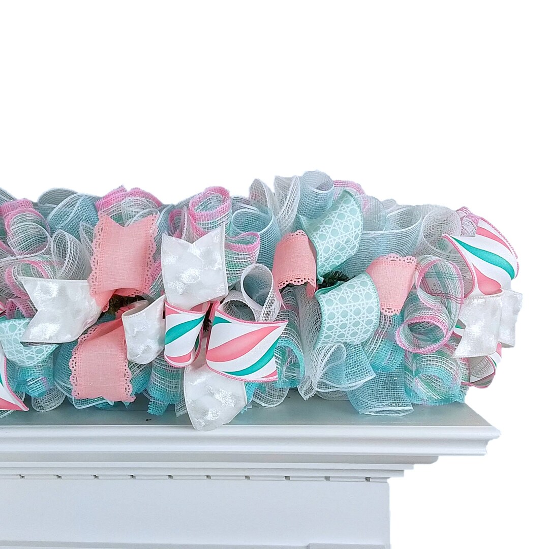 Vibrant Wired Ribbon Garland, Birthday Party Decor, Classroom ...