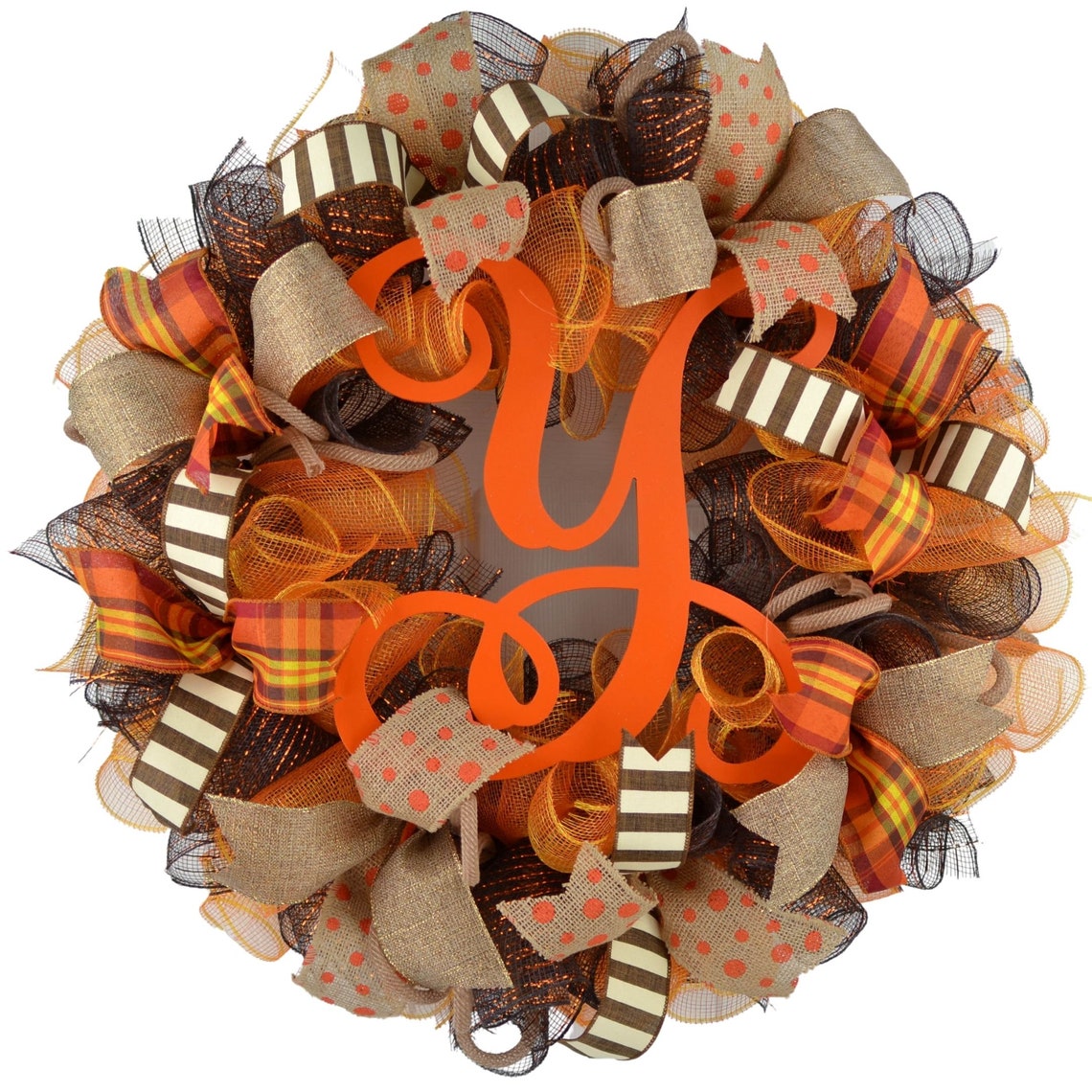 Fall Wreath Fall Monogram Wreath Fall Wreaths Monogram | Etsy