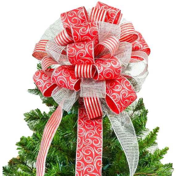 Silver Christmas Bow