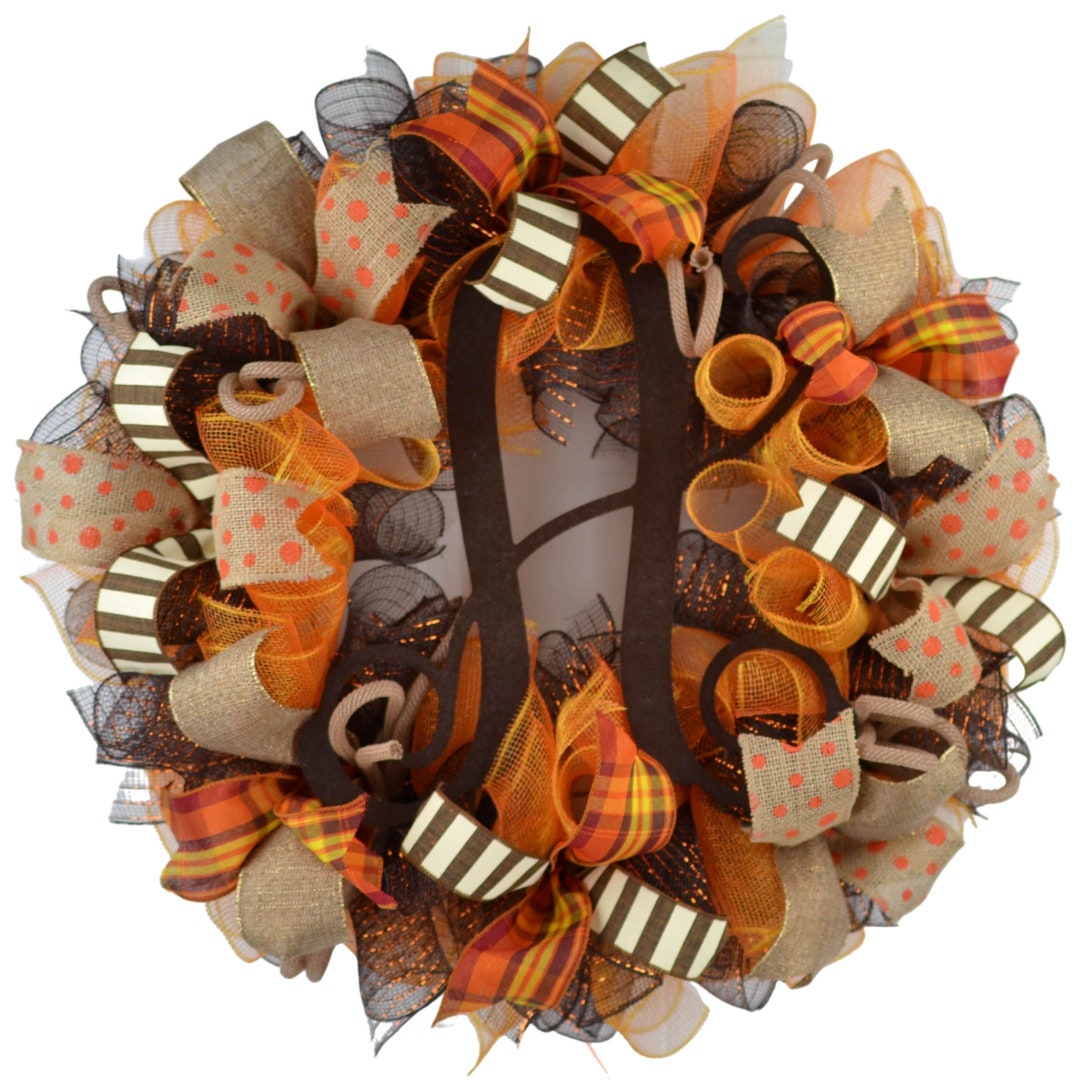 Fall Wreath, Fall Monogram Wreath, Fall Wreaths, Monogram Wreaths, Fall ...