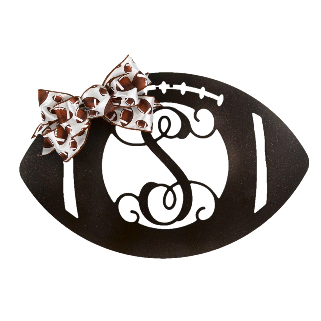 Letter Wooden Sports Football Monogram Initial Letter Outdoor Front ...