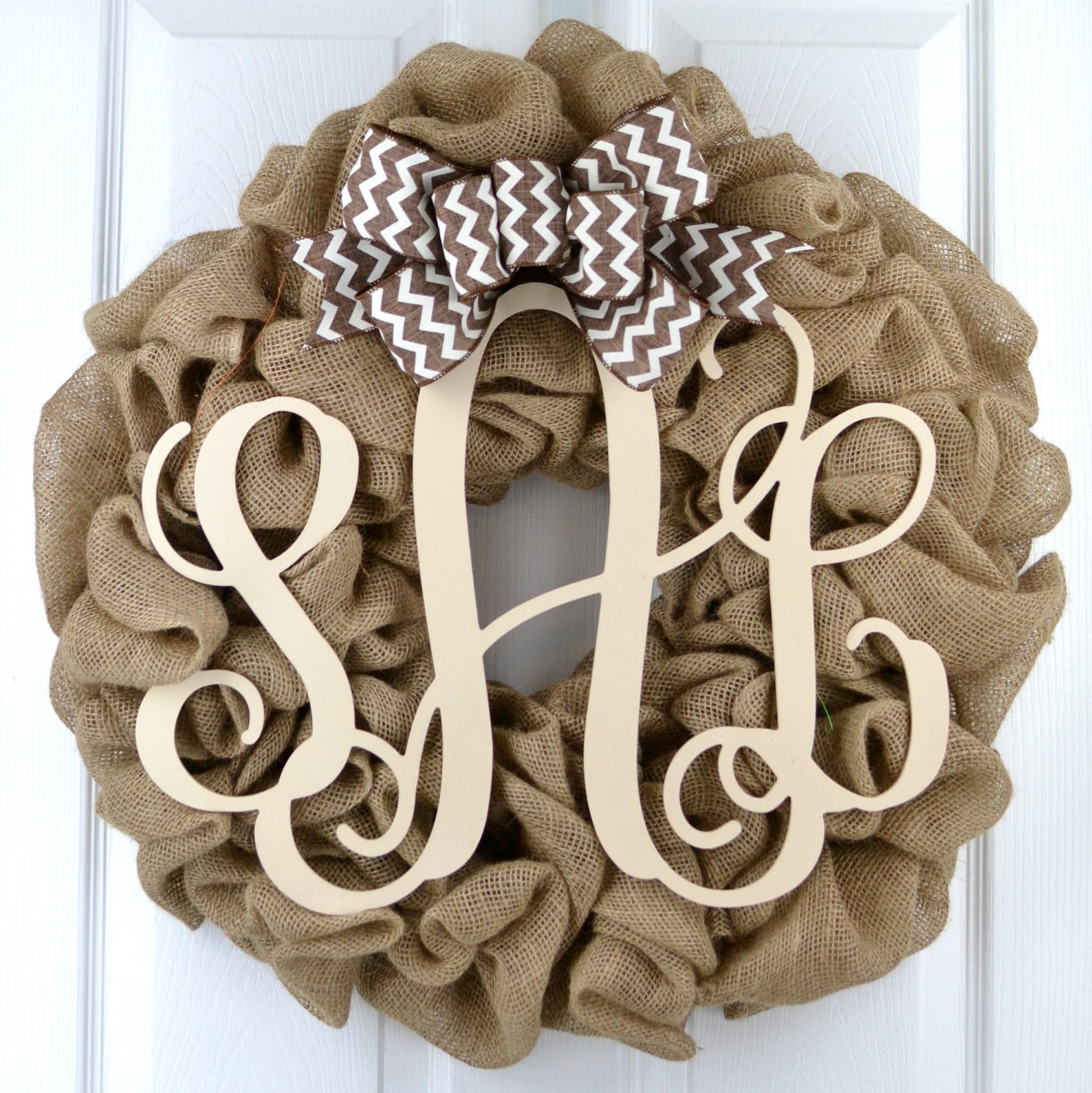 Burlap Chevron Wreath Everyday Burlap Wreath Burlap | Etsy