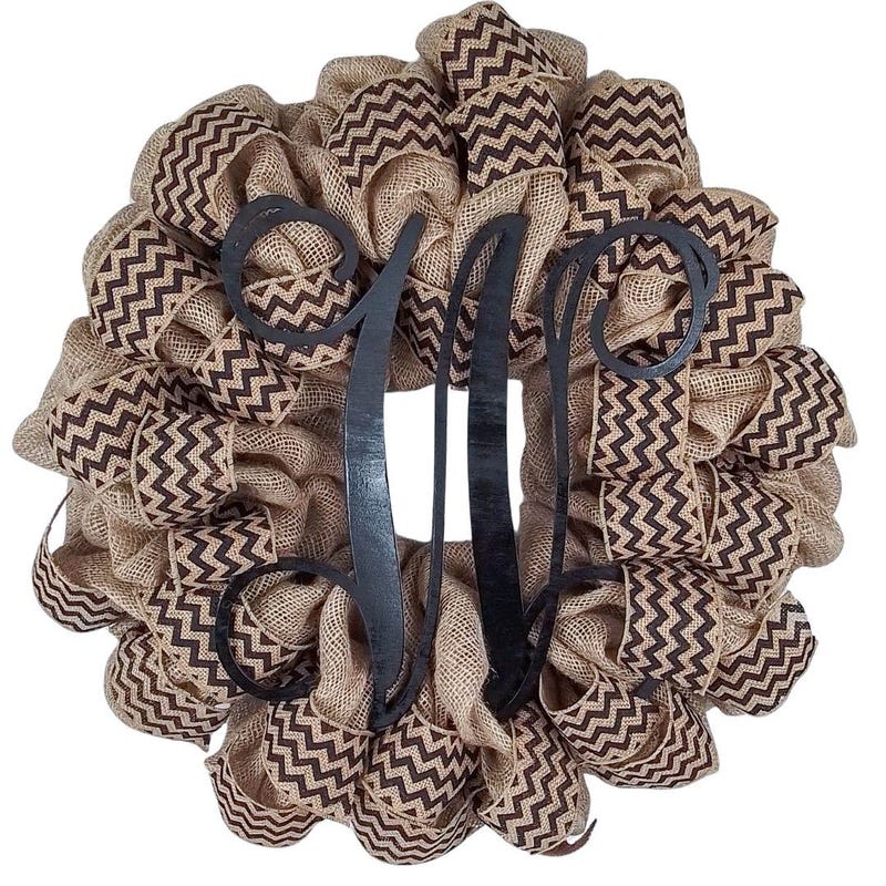 Door Wreath Monogram - Etsy