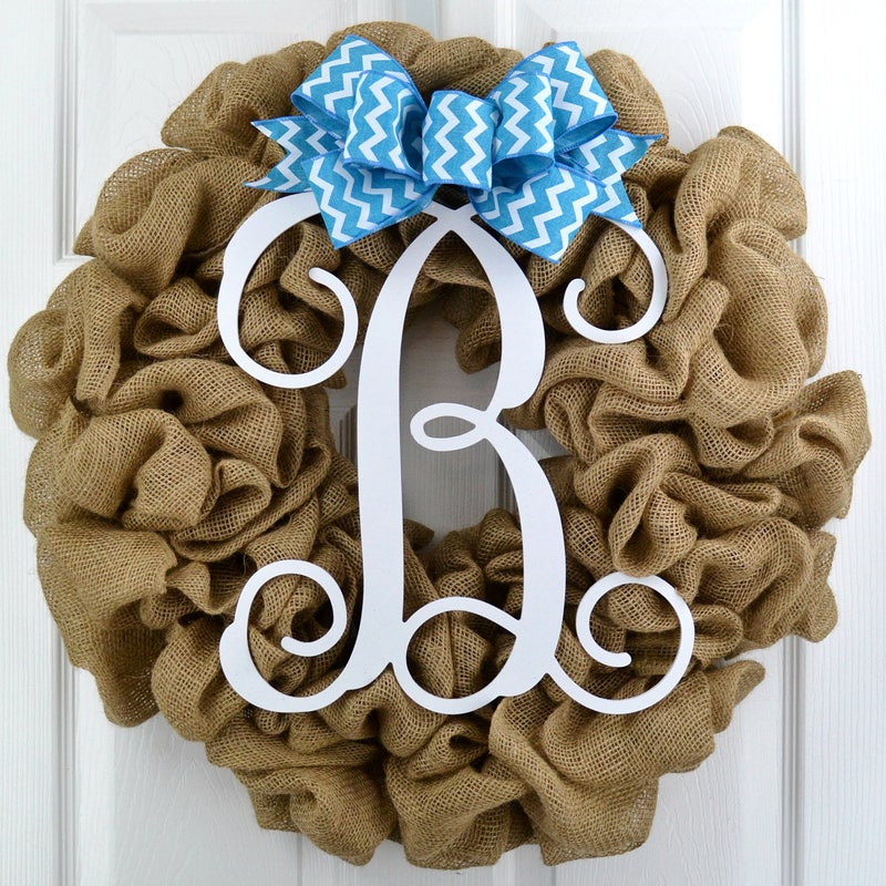 Burlap Monogram - Etsy