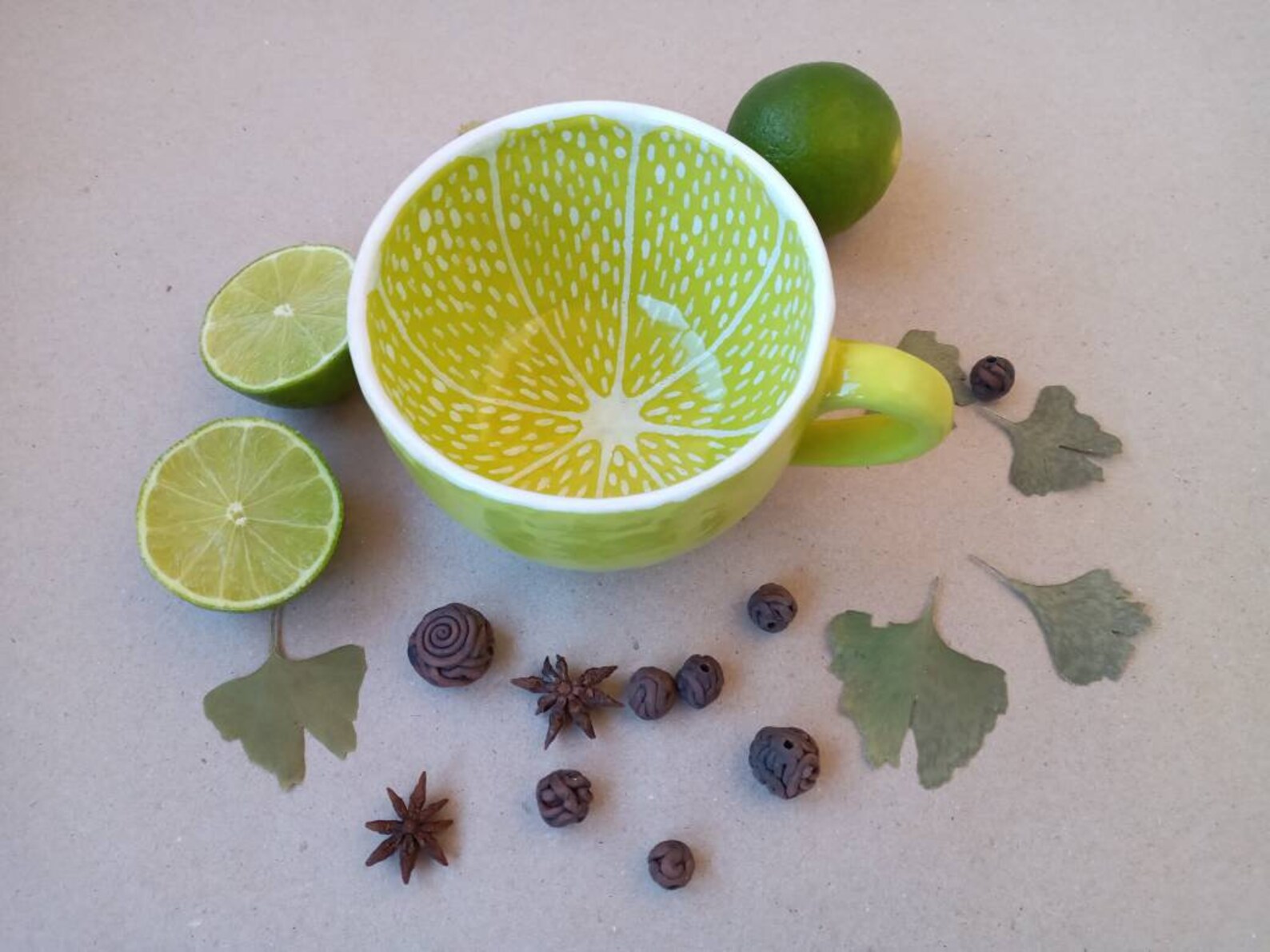 LIME FRUIT MUG Big Cup Half of Lime Cup Handmade Ceramic Cup - Etsy