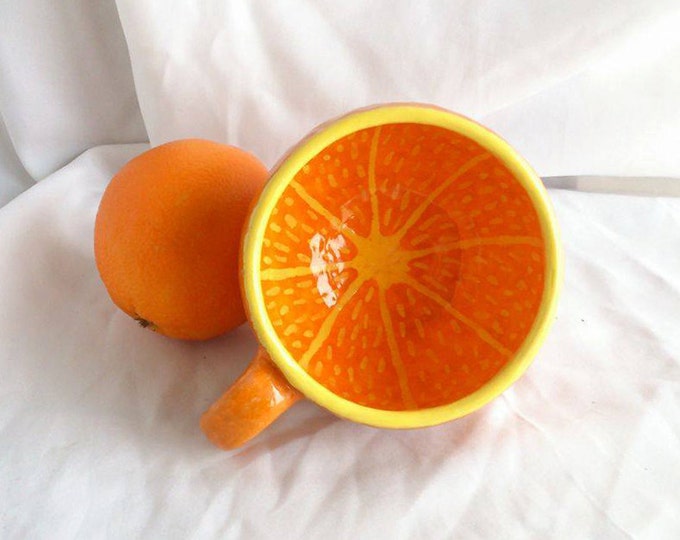 Preorder:orange Love Handmade Ceramic Mug-clay Mug Handmade,handmade ...