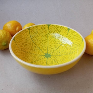 Lemon Bowl Big Bowl Wide Bowl Fruit Bowl Ceramic Bowl Handmade Ceramics ...