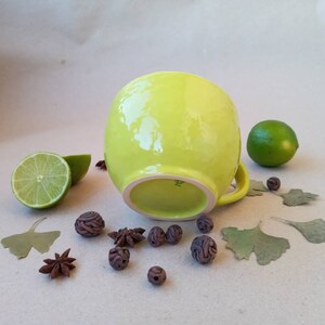 LIME FRUIT MUG Big Cup Half of Lime Cup Handmade Ceramic Cup Artisan ...