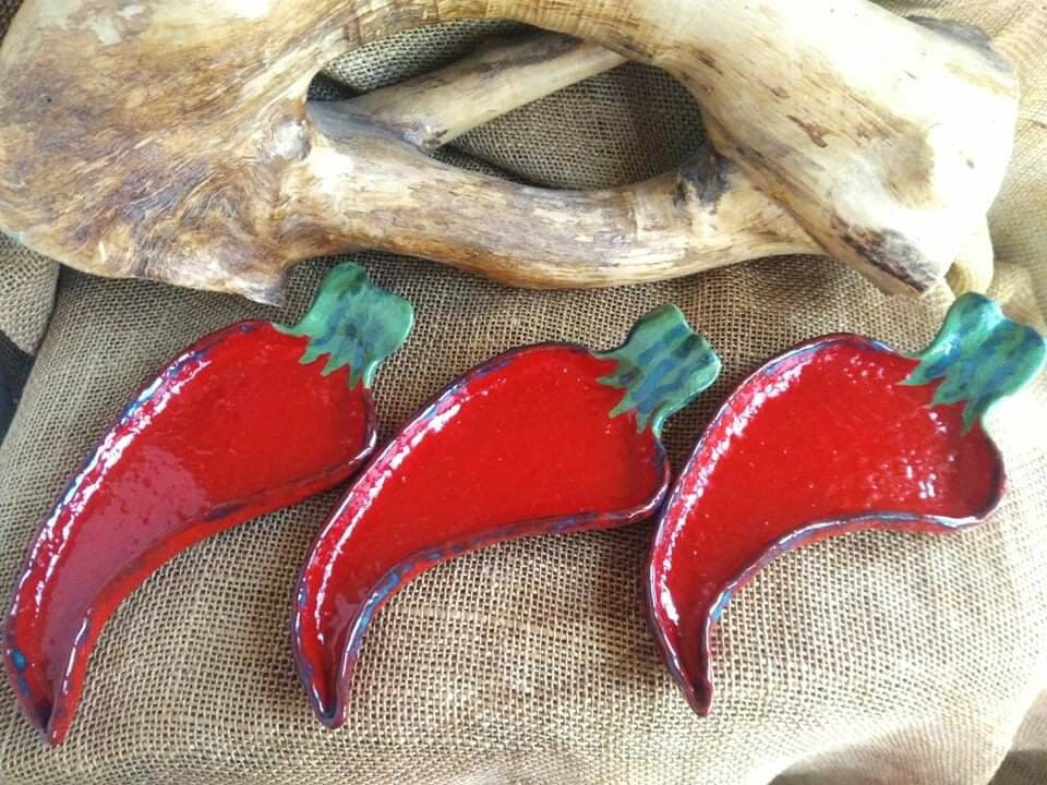 Chilli Pepper Serving Tray Pod Fruit Serving Tray Green & Red - Etsy