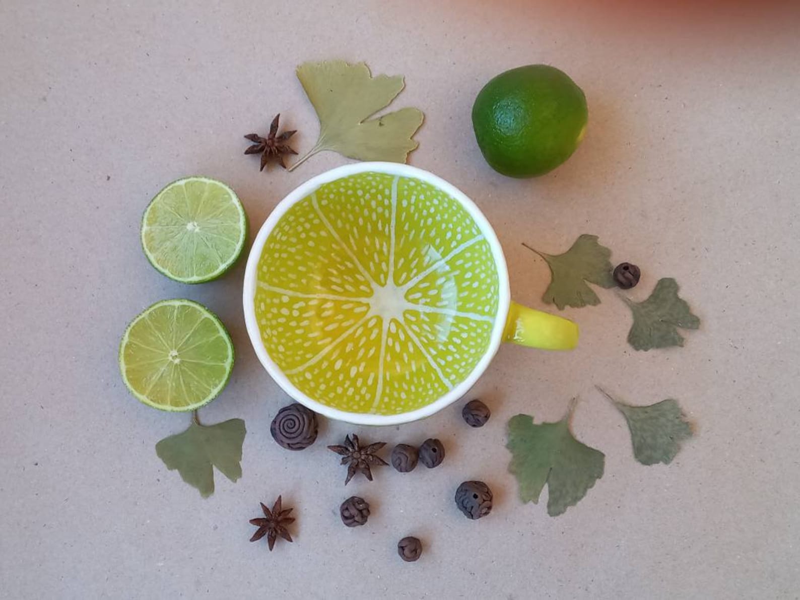 LIME FRUIT MUG Big Cup Half of Lime Cup Handmade Ceramic Cup - Etsy