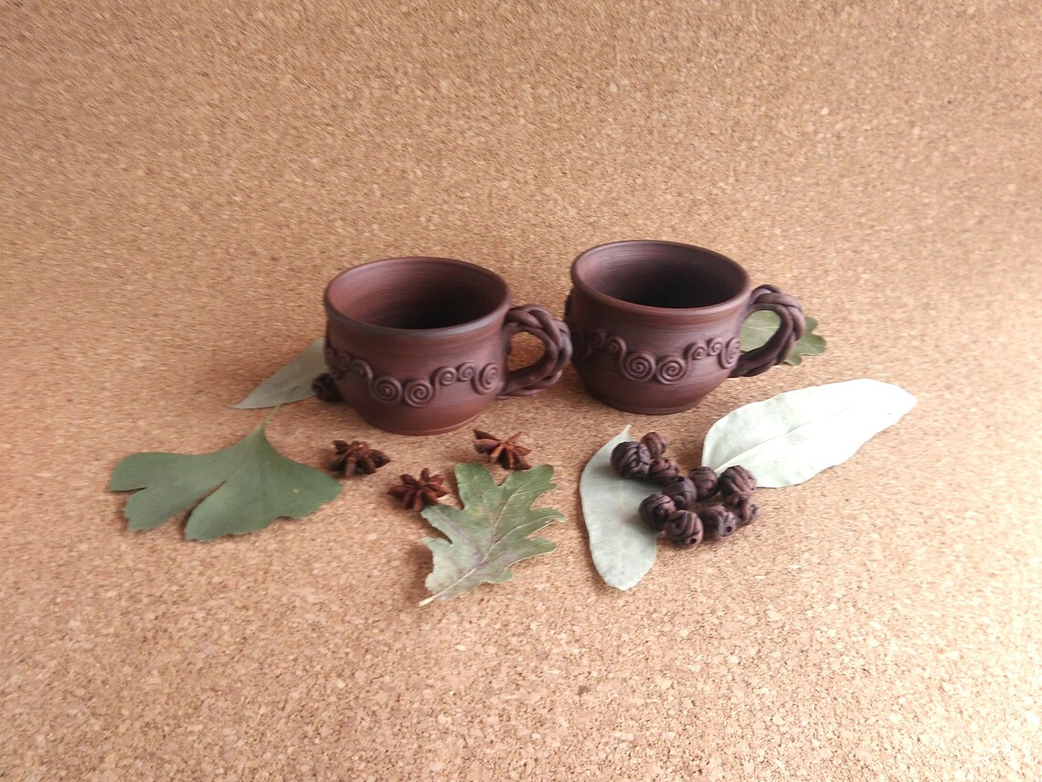 Unglazed Cup Organic Pottery Cup Everyone Gift Red Clay Cup - Etsy