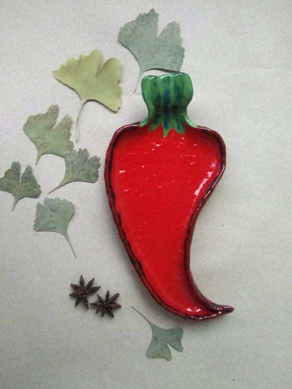 Chilli Pepper Serving Tray Pod Fruit Serving Tray Green & Red - Etsy