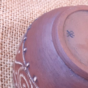 Handmade TEA CUP Without Handle Unglazed Simple Ceramic MUG Ornamented ...