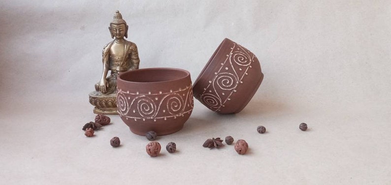 Handmade TEA CUP Without Handle Unglazed Simple Ceramic MUG - Etsy