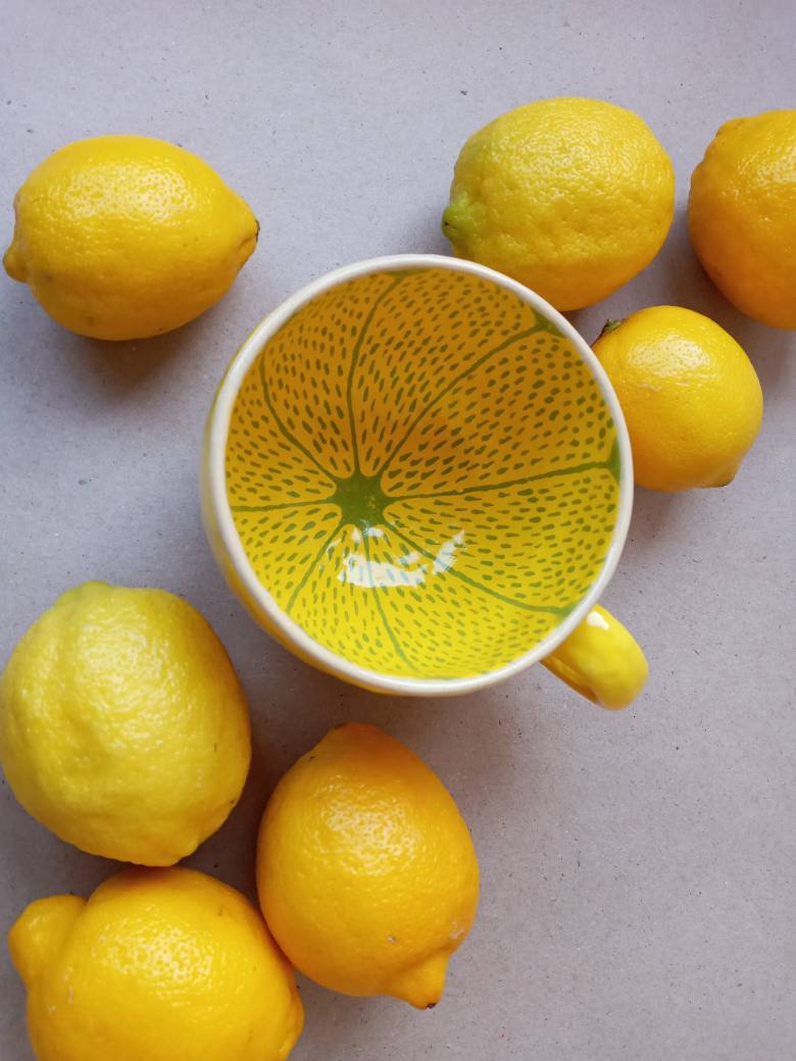 Lemon MUG Fruit Mug Big Cup Half of Lemon Yellow Cup Lemon Mug - Etsy