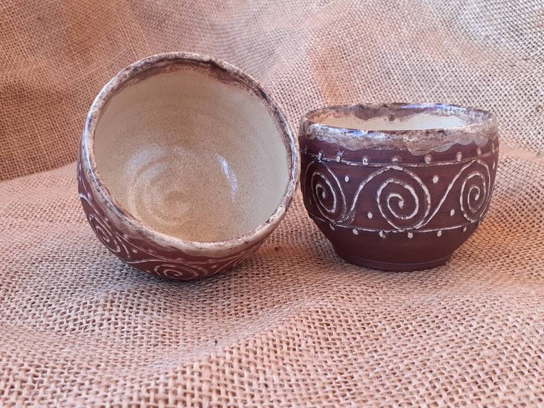 Handmade TEA CUP Without Handle Unglazed Simple Ceramic MUG | Etsy