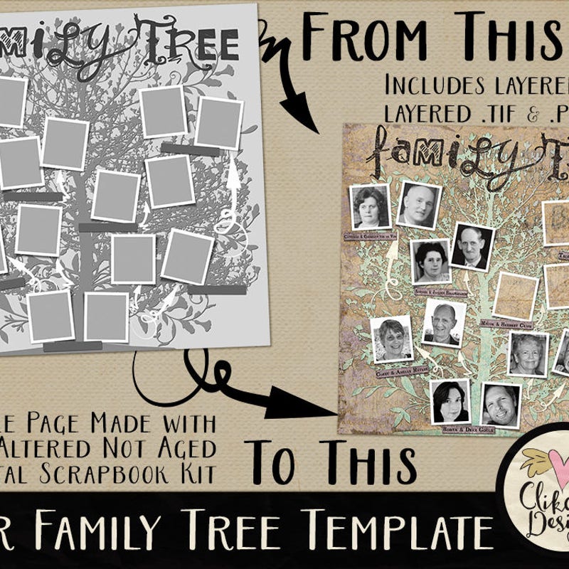 Digital Family Tree - Etsy