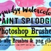 Paint Splodges Photoshop Brushes Clipart - 35 Squidgy Watercolor Paint ...