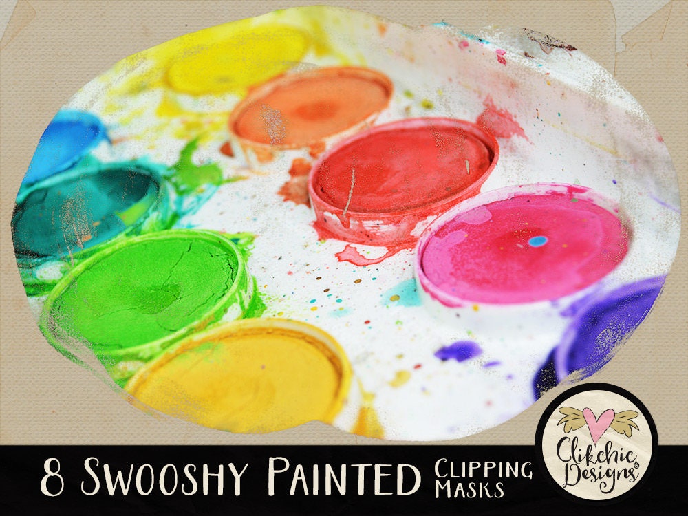 Painted Clipping Masks Photography Masks 8 Photoshop Masks Photo ...