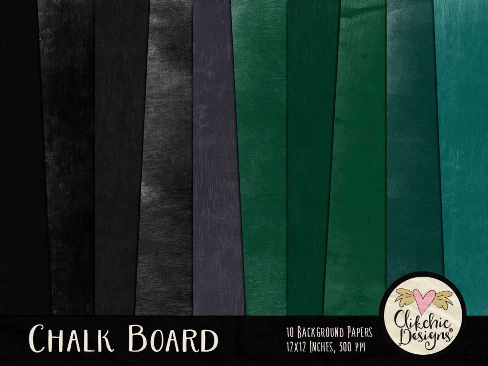 Chalkboard Digital Paper Pack Chalk Board Blackboard - Etsy
