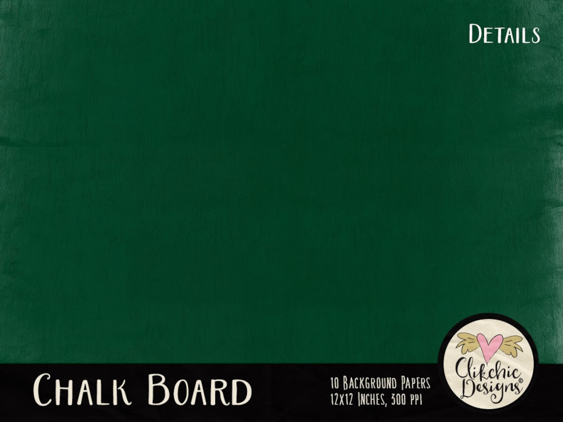 Chalkboard Digital Paper Pack Chalk Board Blackboard - Etsy