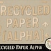 Digital Paper Alpha - Recycled Paper Alphabet Clipart - Digital ...