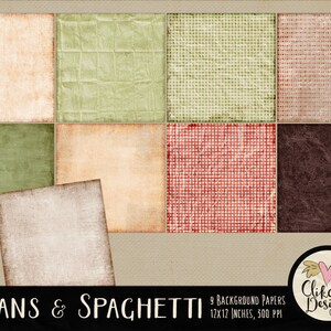 Food Digital Scrapbook Kit Clipart - Beans & Spaghetti Breakfast ...