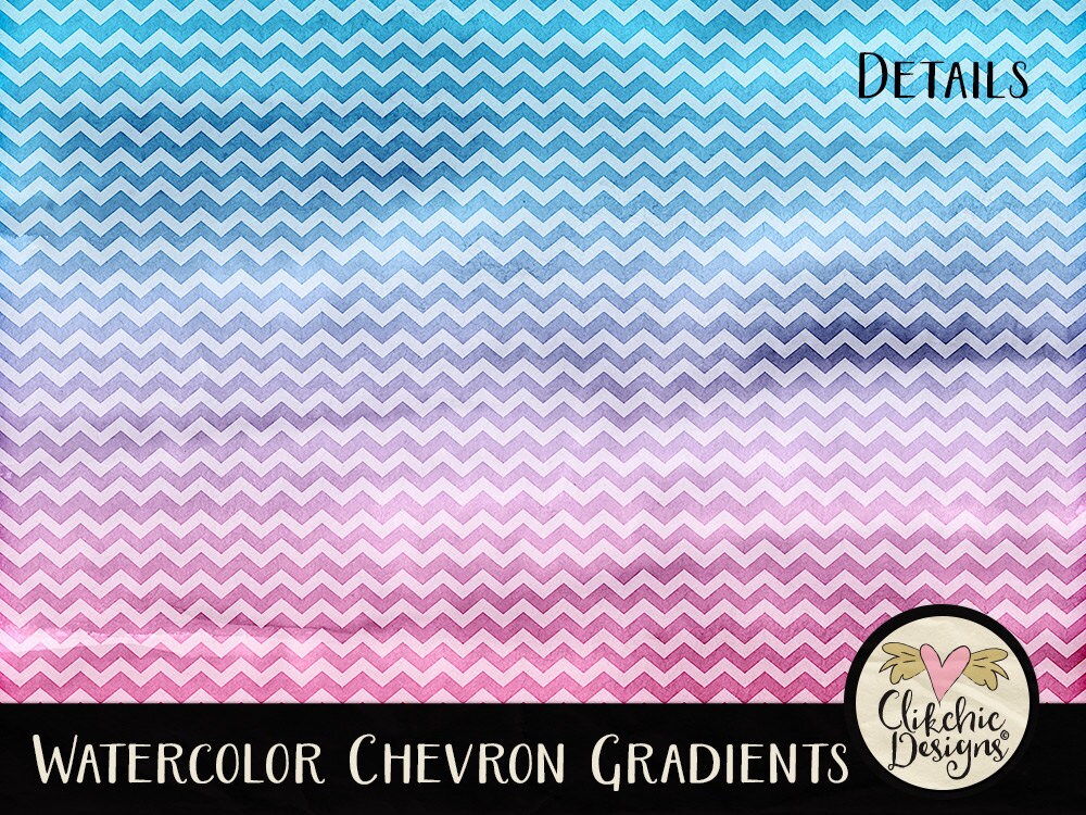 Watercolor Chevron Gradient Digital Paper Pack Watercolor - Etsy Australia
