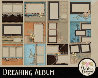 Vintage Digital Scrapbook Album Vintage Spring Quick Page Album 12 Pre ...