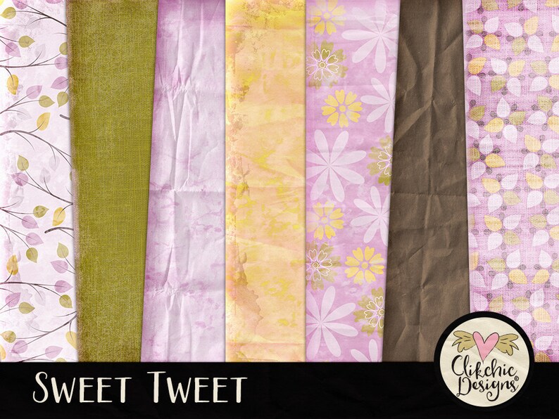 Whimsical Digital Scrapbook Kit Clipart Chic Lilac Shabby Pink Sweet ...