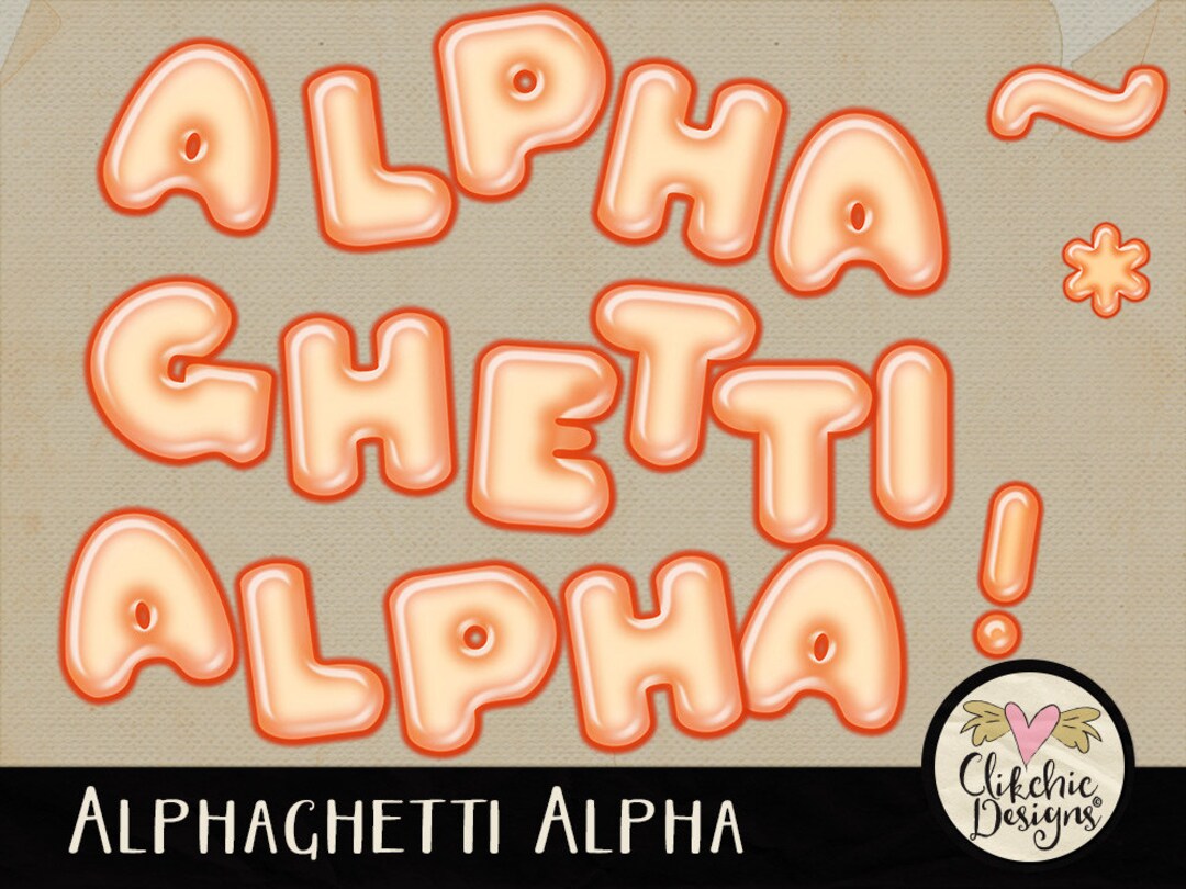 Digitales Alpha - Digitale Scrapbook Alpha Clipart - Alphaghetti ...