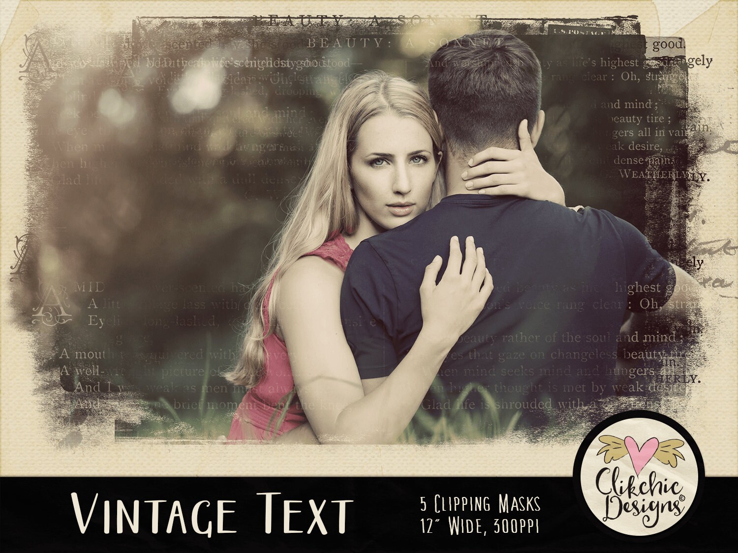 Photoshop Clipping Masks 5 Vintage Text Grunge Photography Masks ...