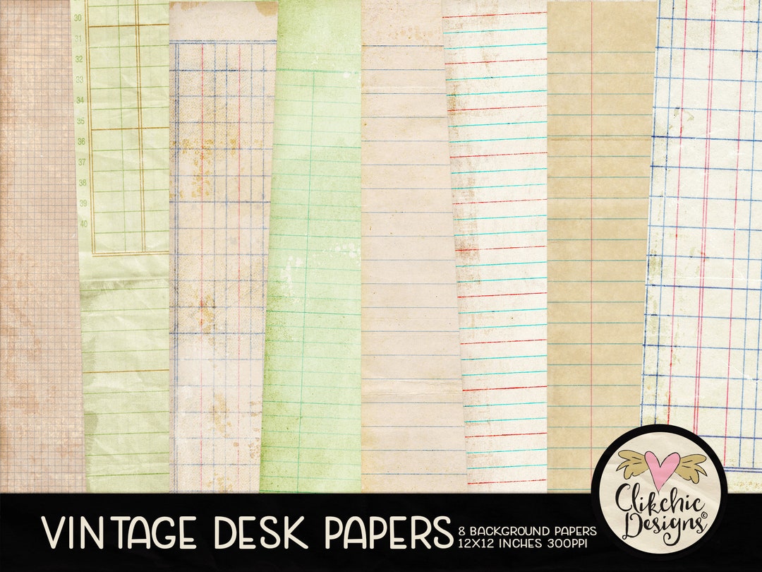 Vintage Digital Paper Background Texture Pack - Vintage Paper Pack ...