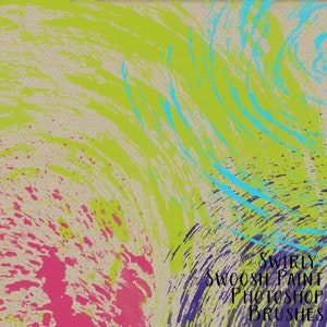 Paint Photoshop Brushes - Swirly Swoosh - Paint Digital Scrapbook ...