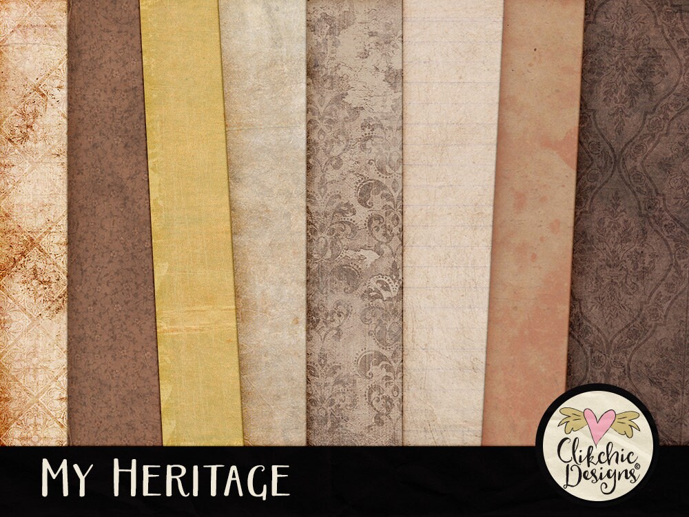 Vintage Digital Scrapbook Kit Clipart - My Heritage Vintage Genealogy ...