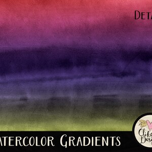 Watercolor Digital Paper Pack - Watercolor Gradient Digital Scrapbook ...