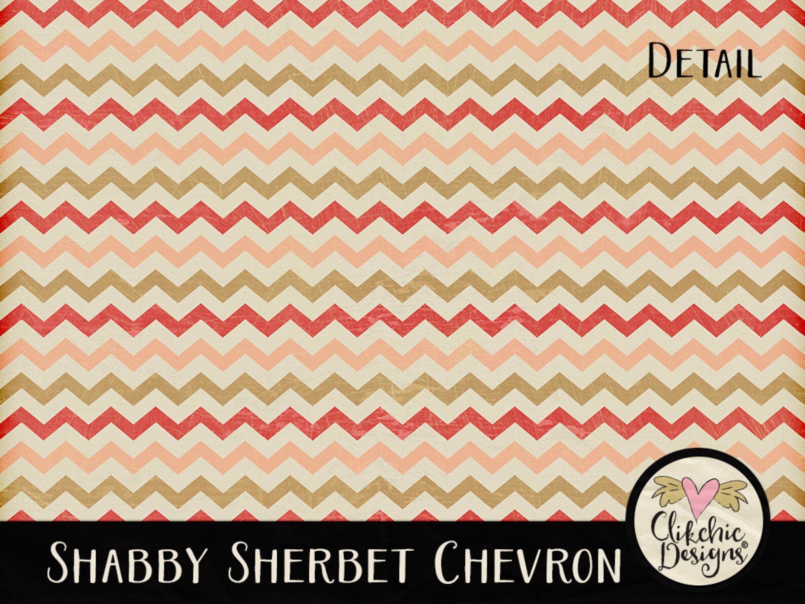 Chevron Digital Paper Pack Chic Shabby Sherbet Chevron - Etsy
