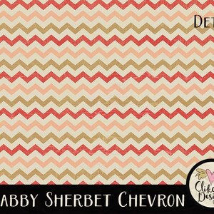 Chevron Digital Paper Pack Chic Shabby Sherbet Chevron Digital ...