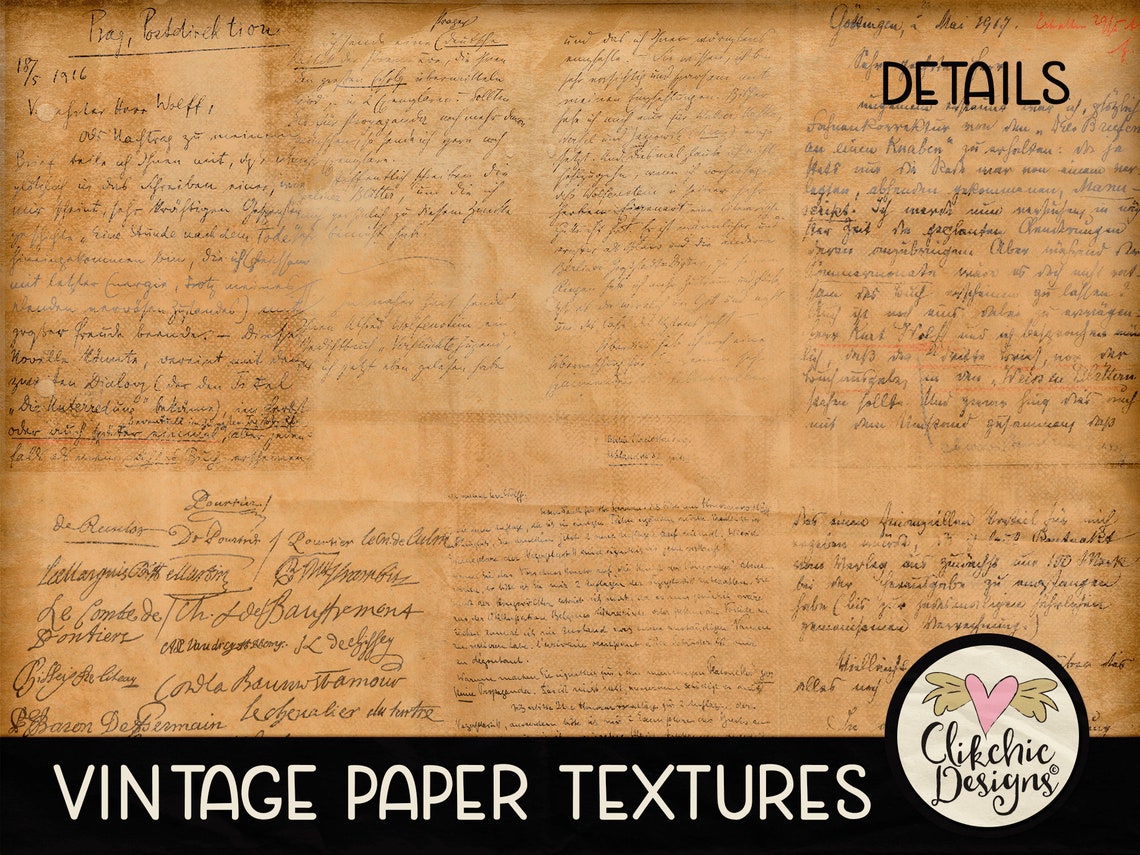 Vintage Digital Paper Background Texture Pack Vintage Paper Pack ...