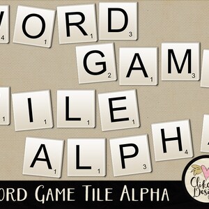 Word Game Alpha - Digital Alphabet Clip Art - Game Tile Digital ...