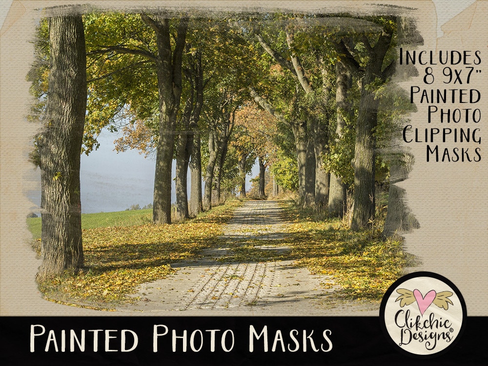 Painted Photo Clipping Masks - 8 Photoshop Painted Photography Clipping ...